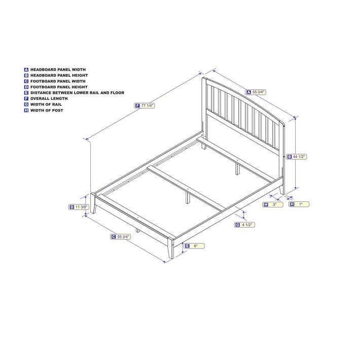 Winston Porter Solid Wood Panel Bed By Winston Porter And Reviews Wayfair